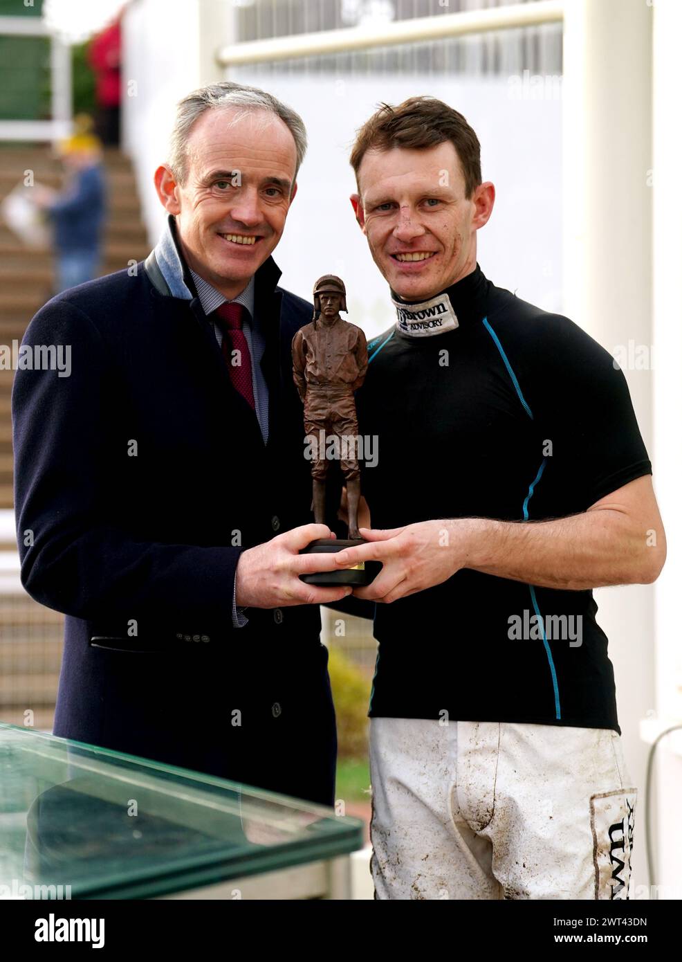 Jockey Paul Townend poses for a photo with Ruby Walsh after being ...