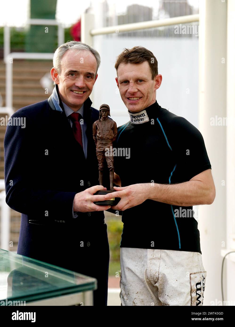 Jockey Paul Townend poses for a photo with Ruby Walsh after being ...