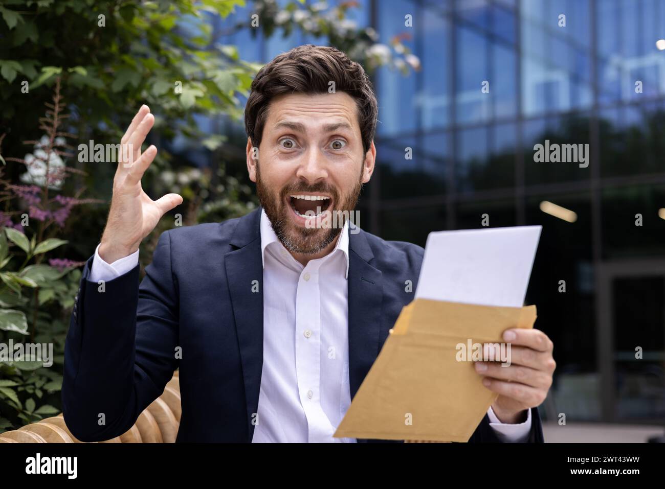 Excited businessman shouting in joy hi-res stock photography and images ...