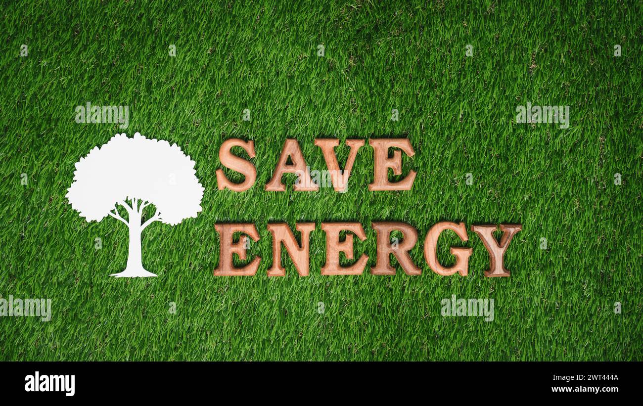 Eco awareness campaign message on grass background striving to conserve ...