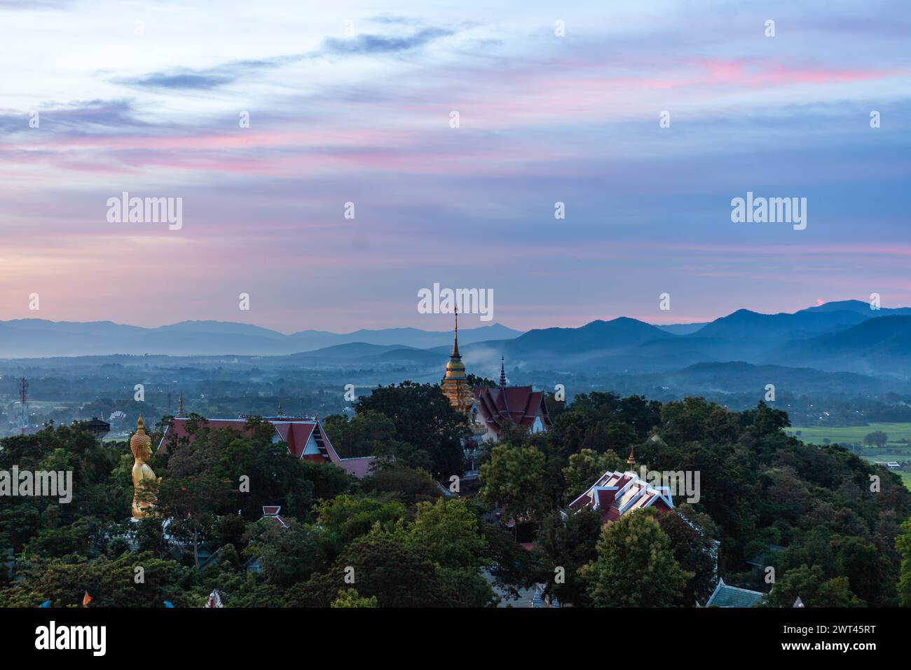 Beautiful Doi Saket temple on the hill in Northern Thailand near Chiang ...