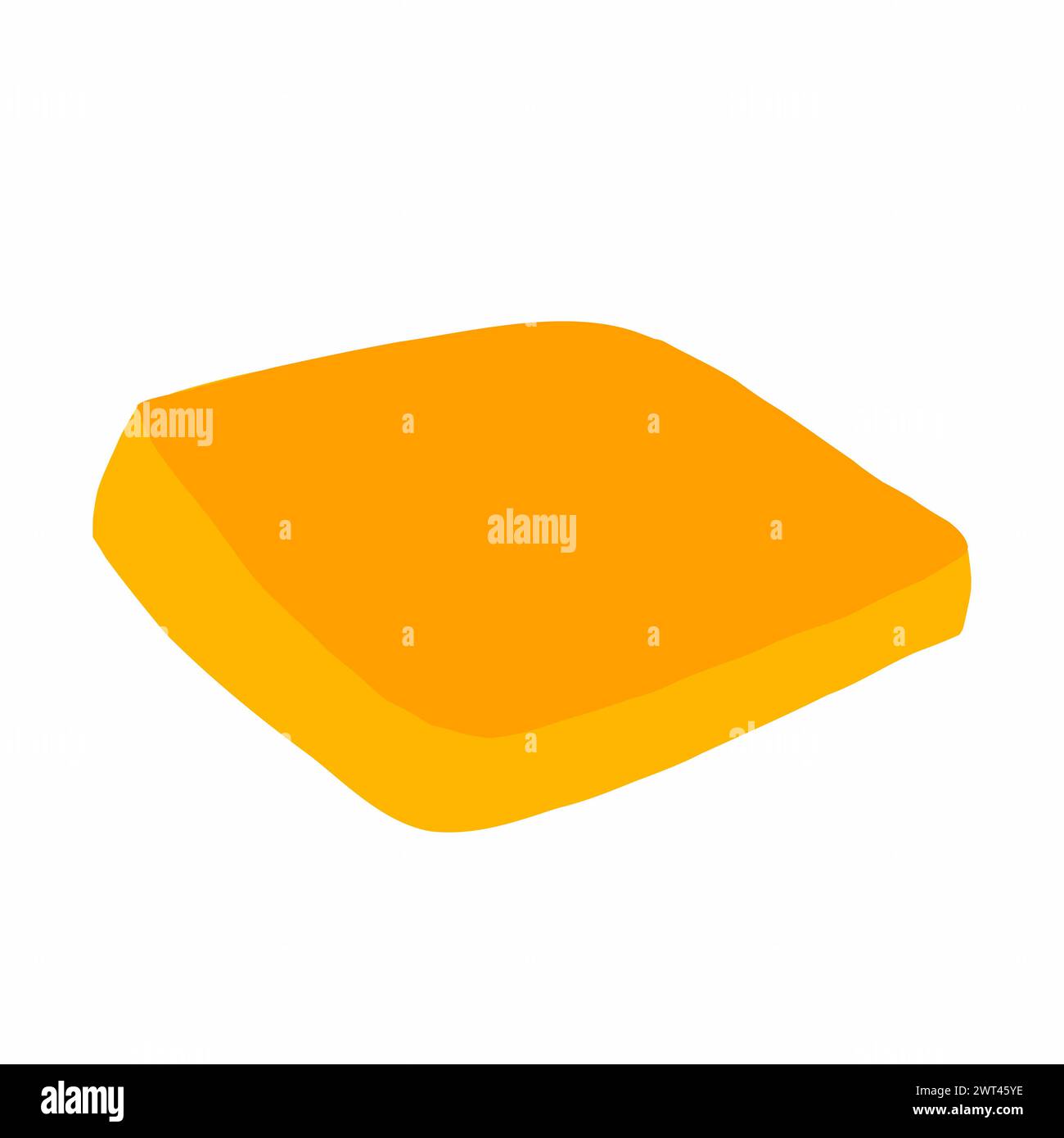 Crispy fried fish cutlet in cartoon flat style. Vector illustration ...