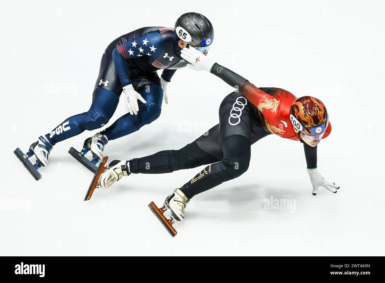 ROTTERDAM - (l-r) Andrew Heo (USA), Shaoang Liu (CHN) during the ...