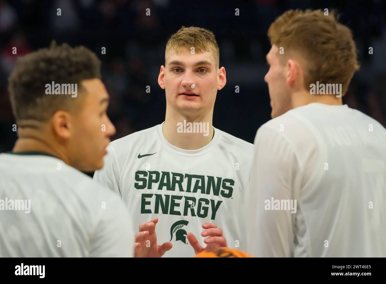 Minneapolis, Minnesota, USA. 15th Mar, 2024. Michigan State Spartans ...
