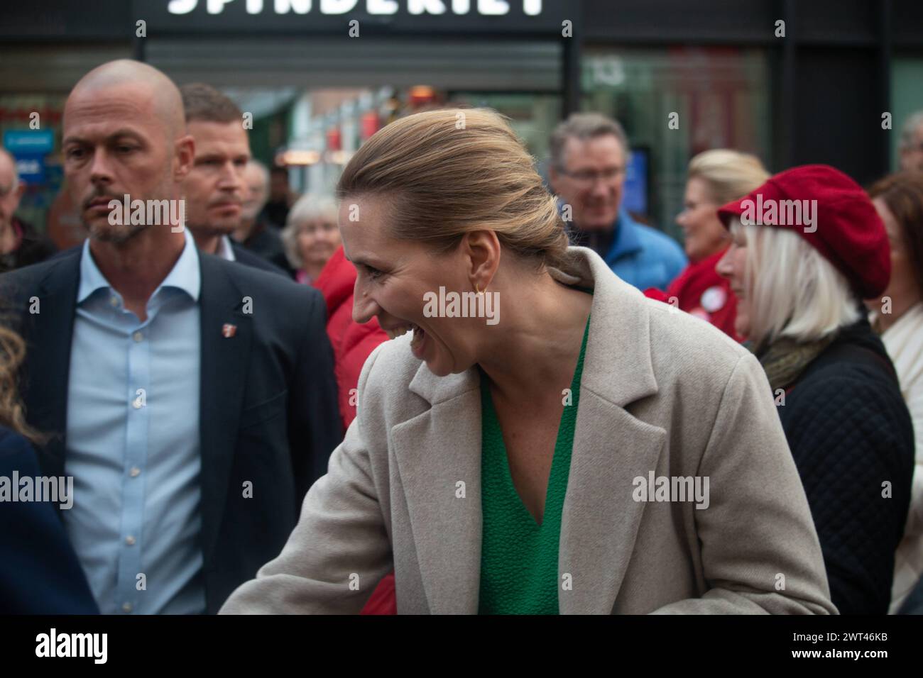 Mette Frederiksen, Chair of the Danish Social Democratic Party, meets ...