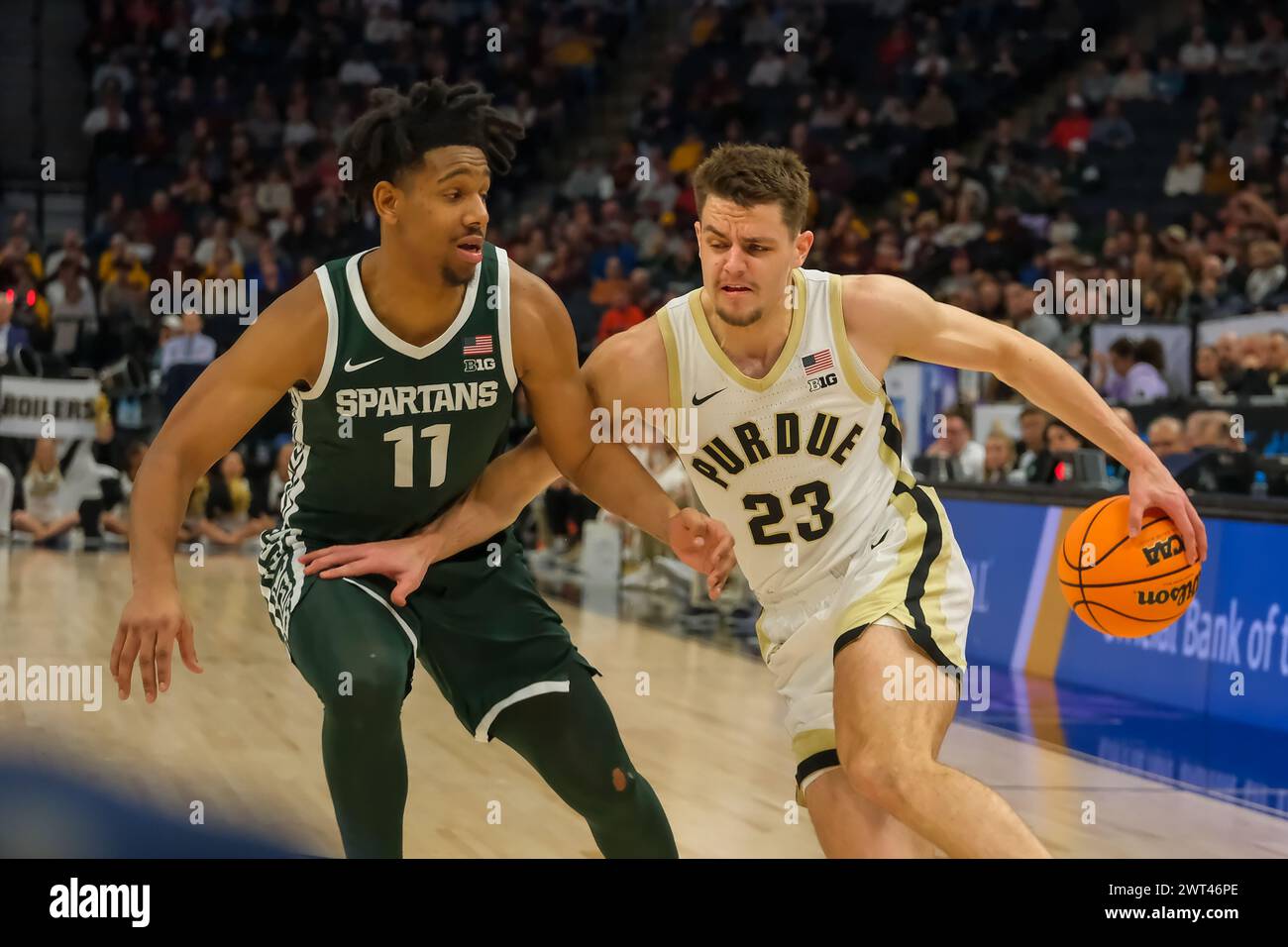 Minneapolis, Minnesota, USA. 15th Mar, 2024. Purdue Boilermakers ...
