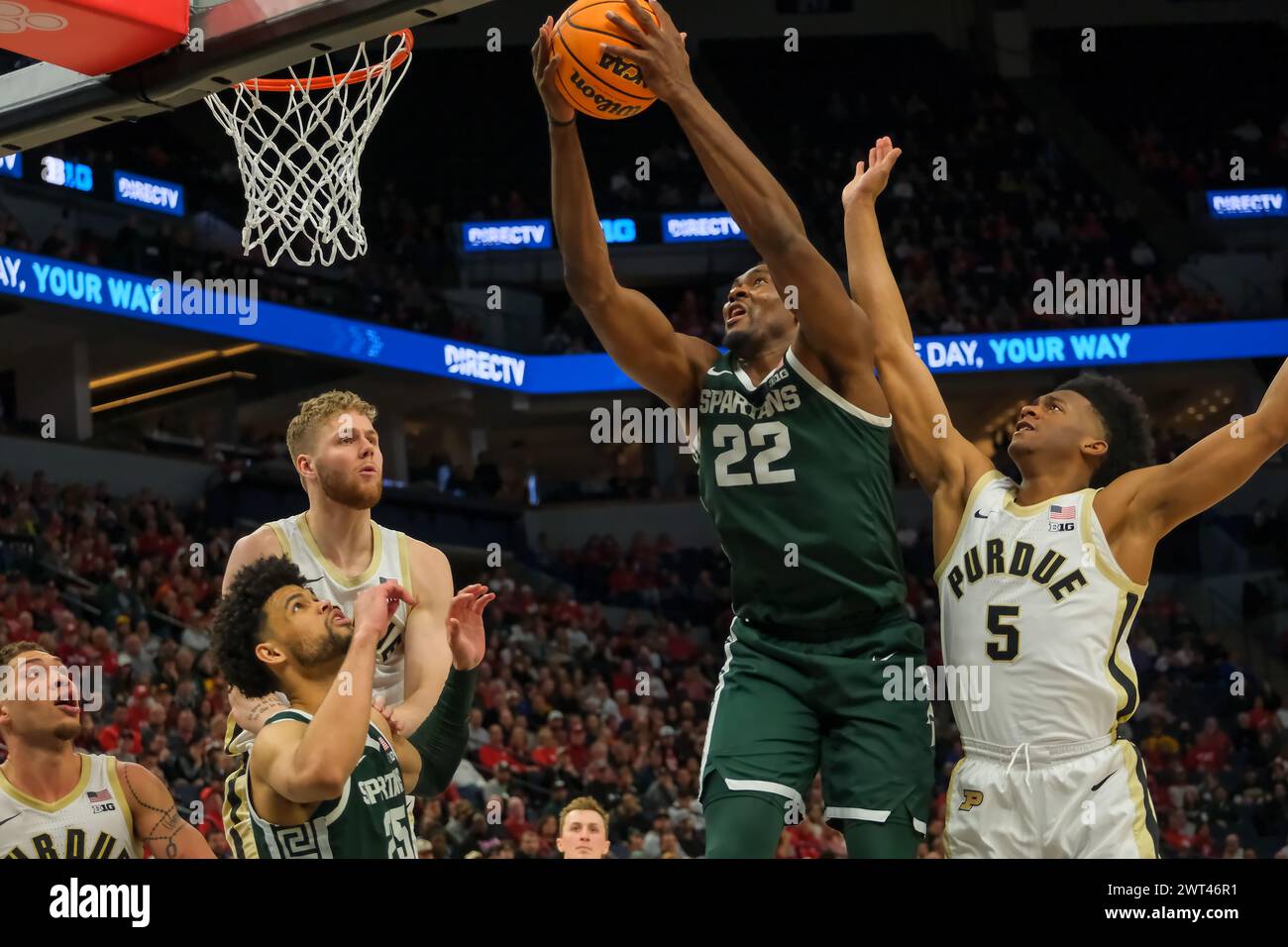 Minneapolis, Minnesota, USA. 15th Mar, 2024. Michigan State Spartans ...