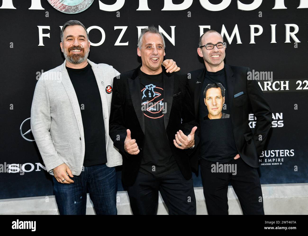 Brian Quinn, left, Joe Gatto and James Murray attend the premiere of ...