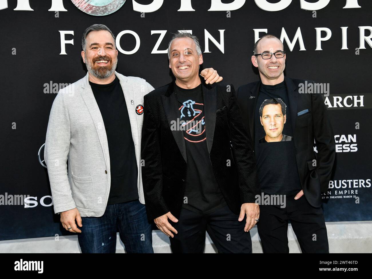 Brian Quinn, left, Joe Gatto and James Murray attend the premiere of ...
