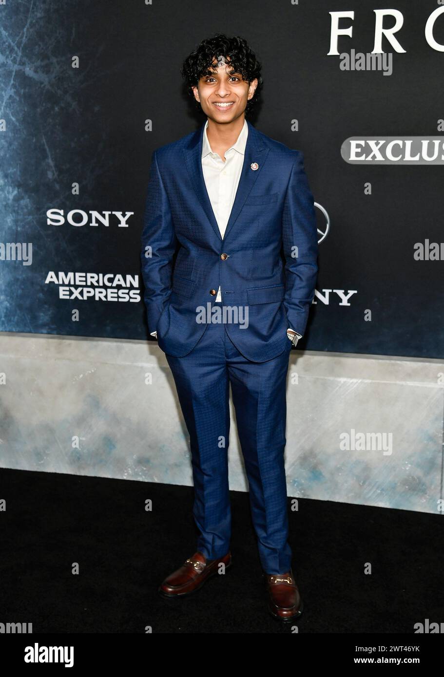 Aryan Simhadri attends the premiere of "Ghostbusters: Frozen Empire" at ...