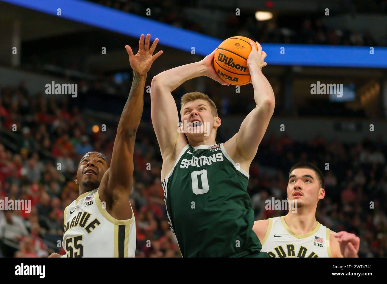 Minneapolis, Minnesota, USA. 15th Mar, 2024. Michigan State Spartans ...