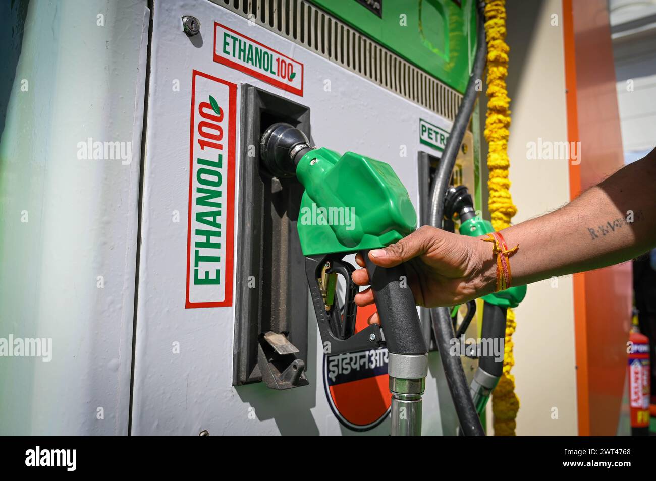NEW DELHI, INDIA - MARCH 15: Ethanol-blended Petrol seen available on a ...