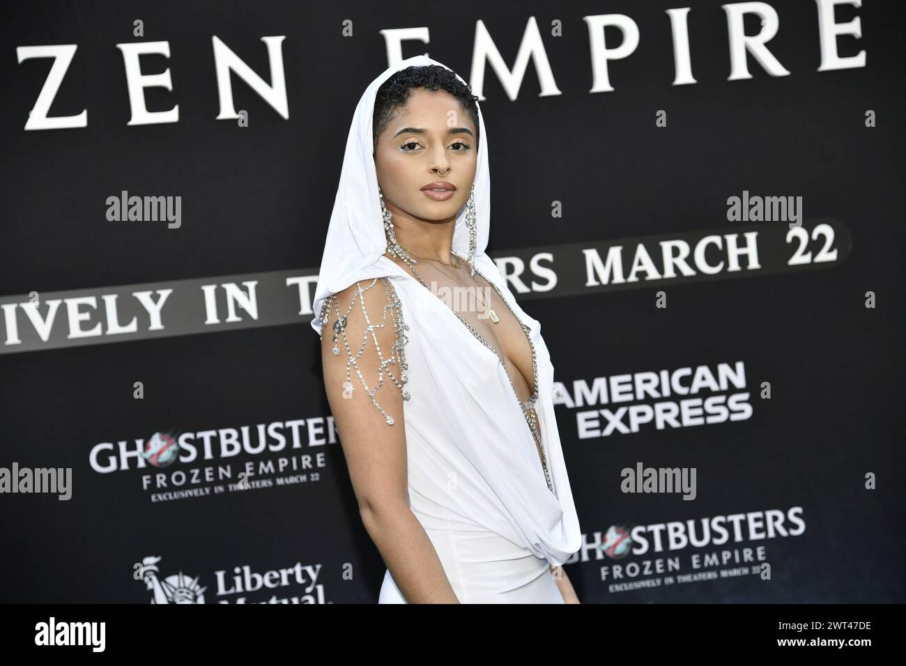 Nicque Marina attends the premiere of "Ghostbusters: Frozen Empire" at ...