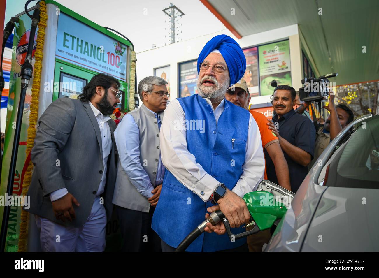 NEW DELHI, INDIA - MARCH 15: Union Minister of Petroleum and Natural Gas Hardeep Singh Puri ...