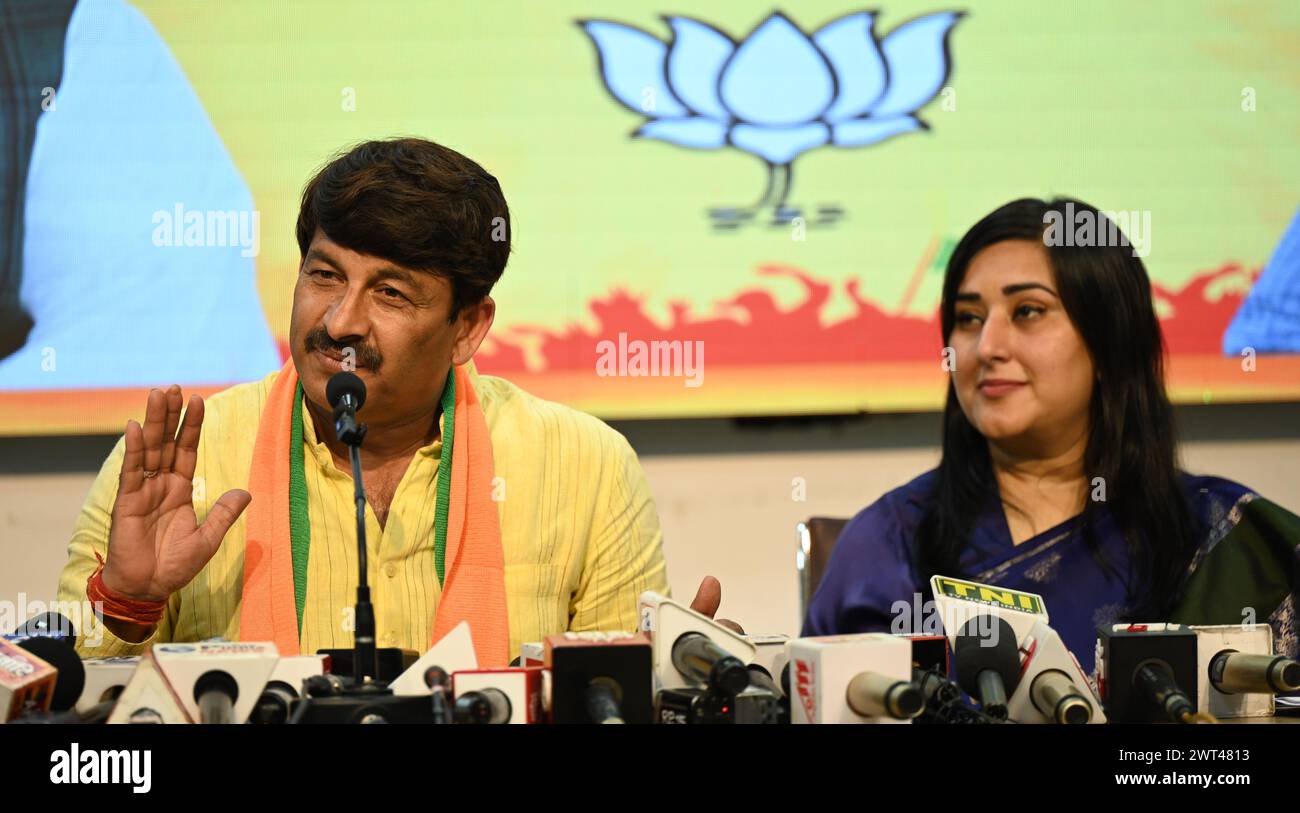 New Delhi, India. 15th Mar, 2024. NEW DELHI, INDIA - MARCH 15: BJP ...