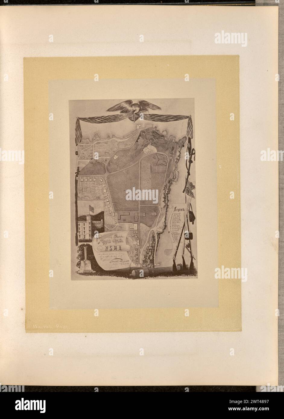 Topographical Sketch of West Point. U.S.M.A.. George Kendall Warren ...