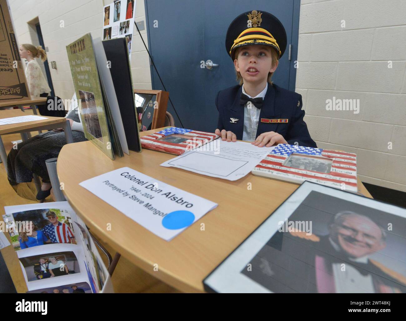 Steven Mangold portrays his grandfather, Colonel Don Alsbro, Friday ...