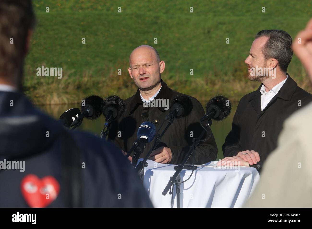 Chairman of Venstre, Liberal Party Jakob Ellemann-Jensen R and chairman ...