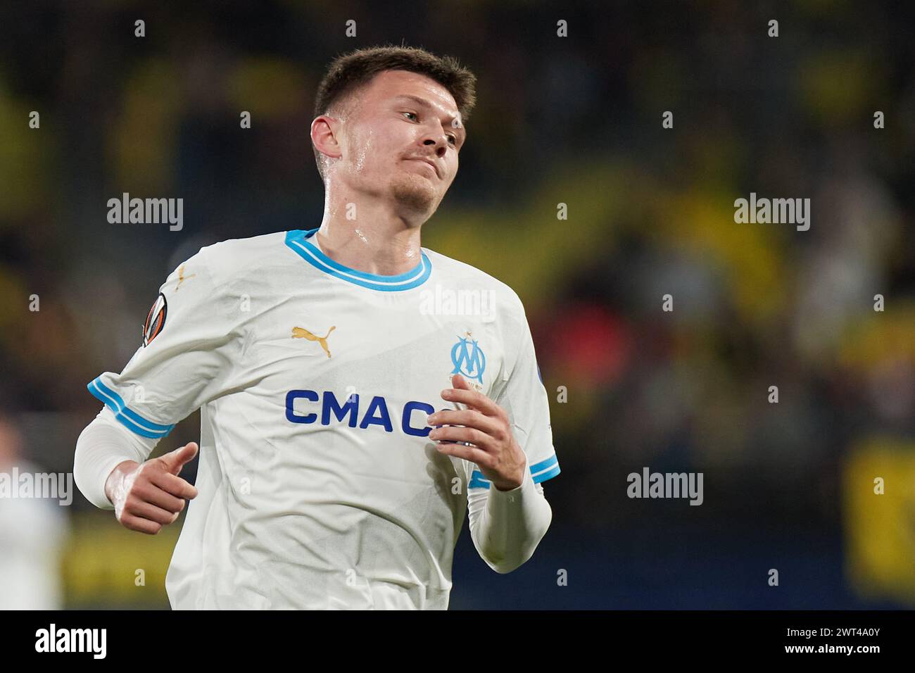 VILLARREAL, SPAIN - MARCH 14: Quentin Merlin Left-Back of Olympique ...