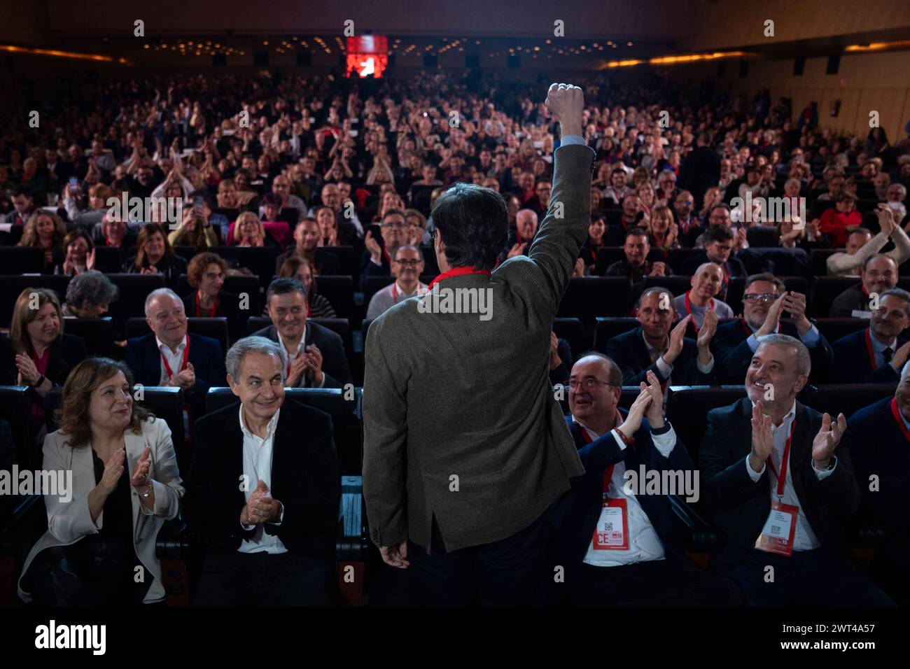 PSC leader Salvador Illa speaks during the opening of the 15th Congress ...