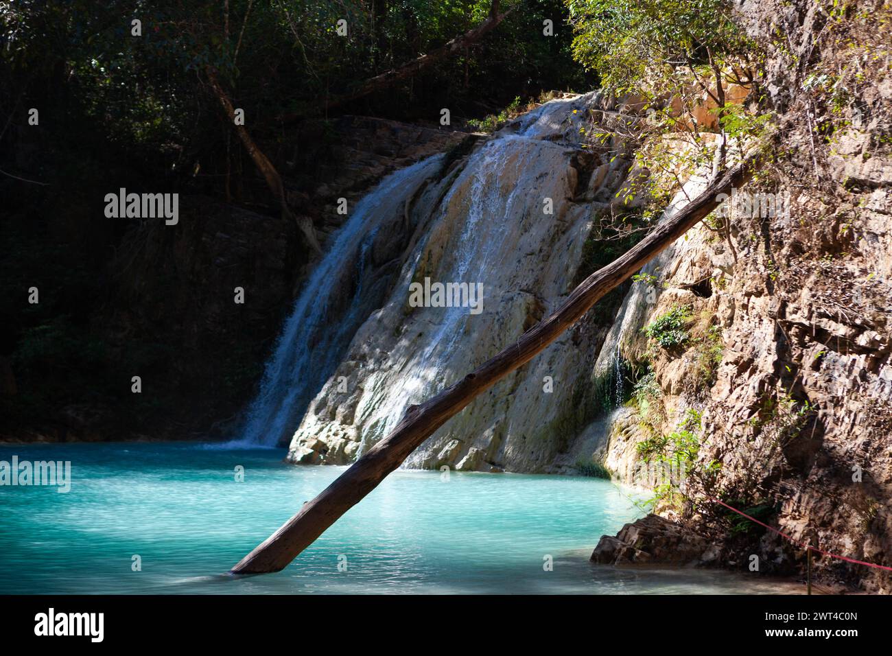 Mae Ping National Park. Beautiful Tad Sador waterfall in green ...