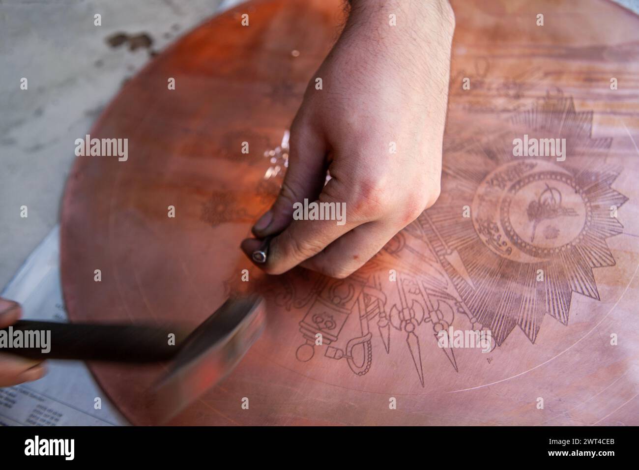 traditional gaziantep copper and crafts in Turkey Stock Photo - Alamy