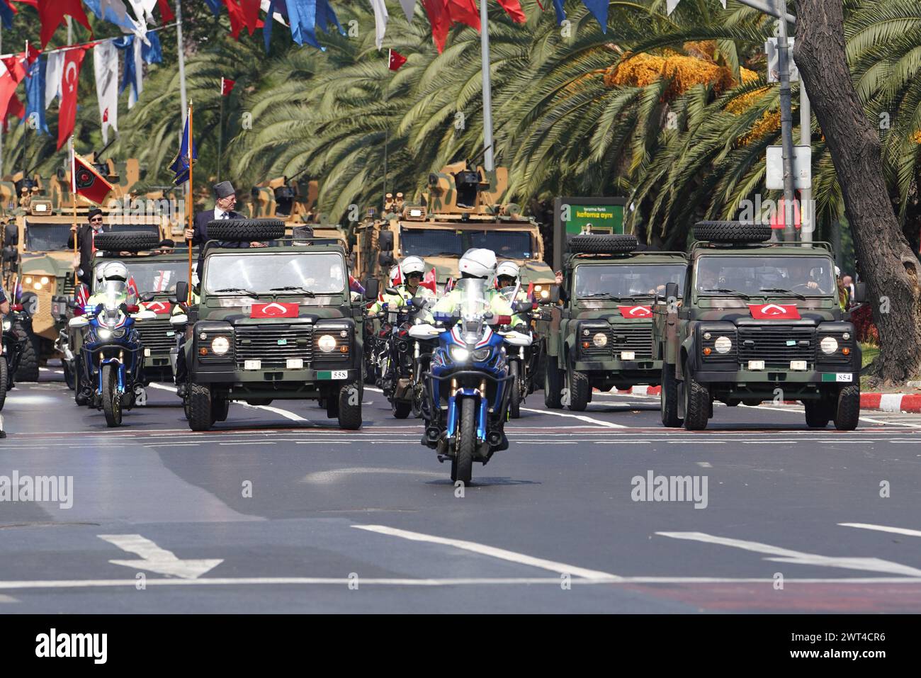 ISTANBUL, TURKIYE - AUGUST 30, 2023: Military vehicles parade during ...