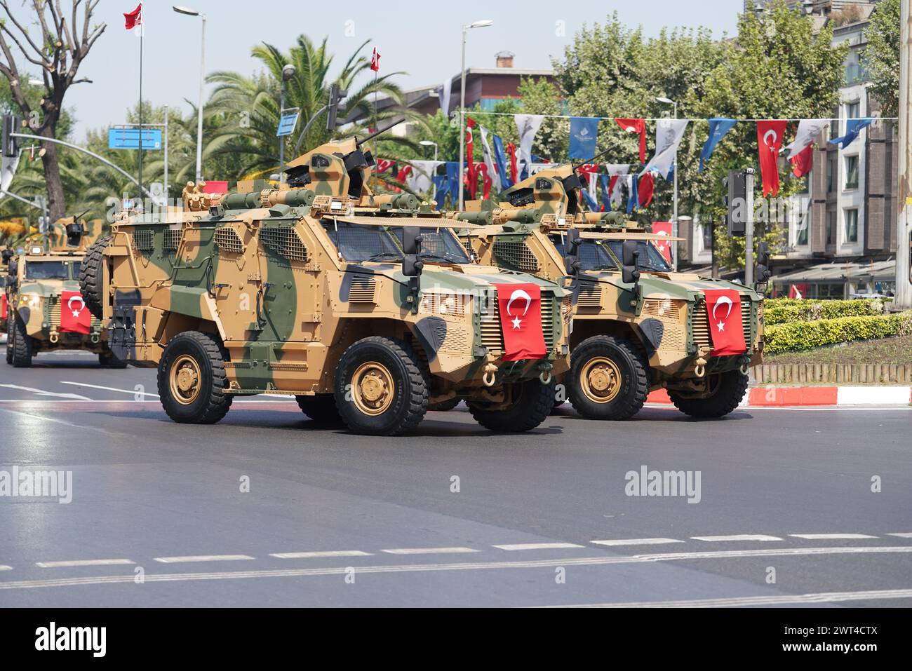 ISTANBUL, TURKIYE - AUGUST 30, 2023: Military vehicles parade during ...