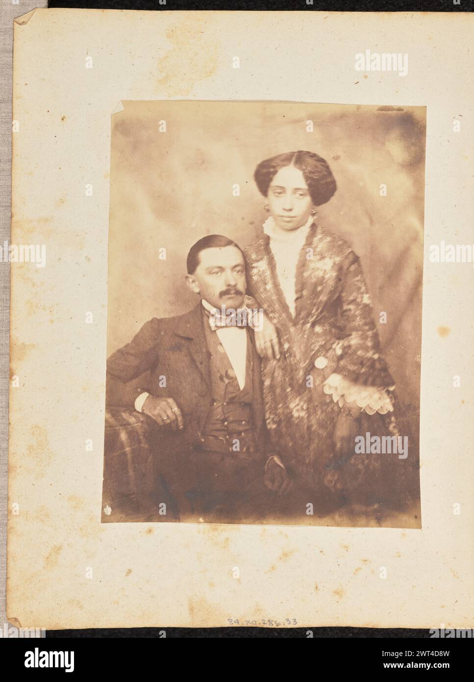 Portrait of a man and woman. Jakob Höflinger, photographer (Swiss, 1819 ...