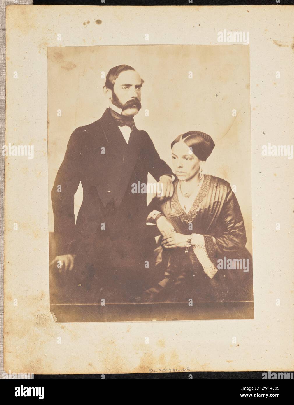 Portrait of a man and woman. Jakob Höflinger, photographer (Swiss, 1819 ...
