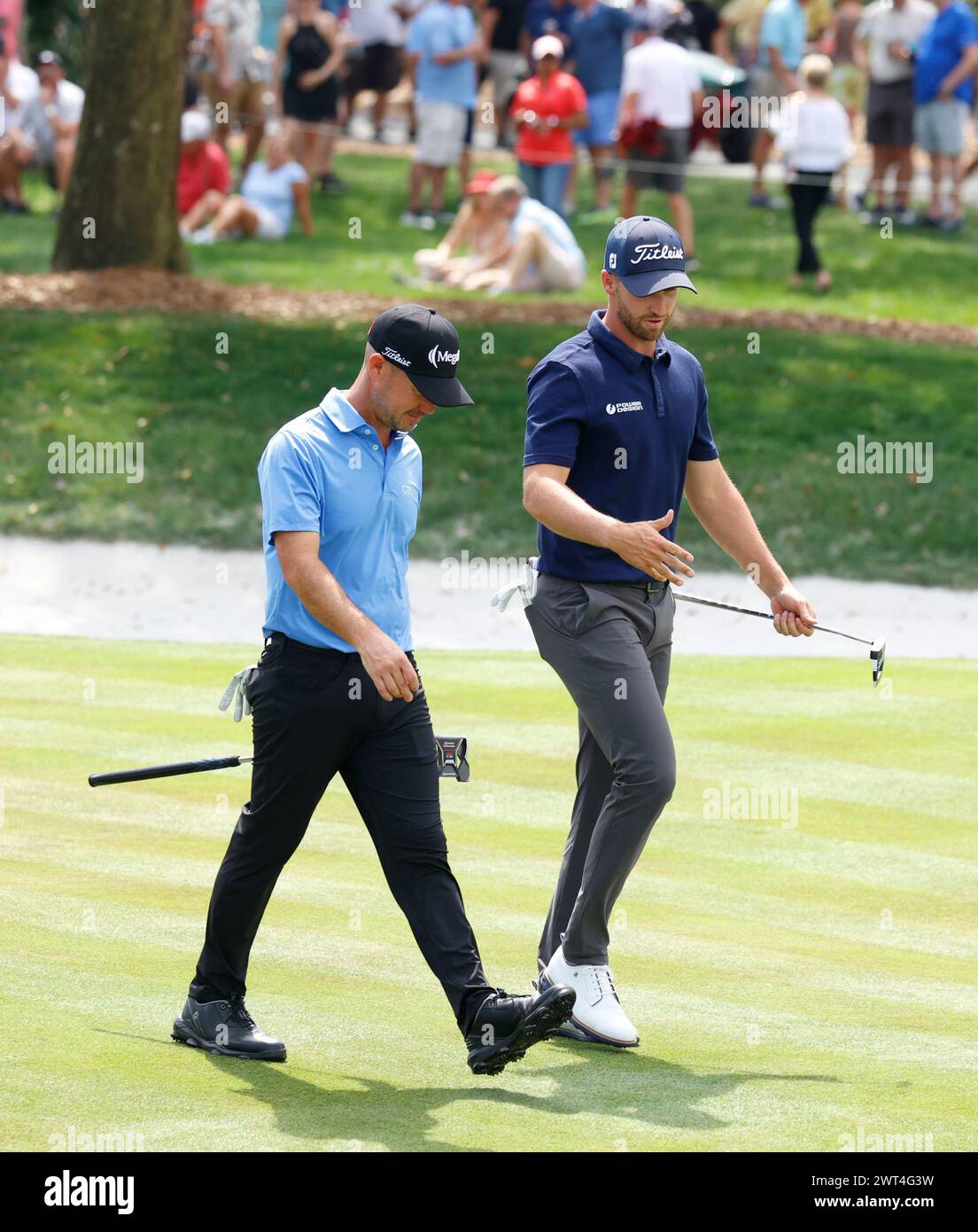 PONTE VEDRA BEACH, FL - MARCH 15: PGA golfer Wyndham Clark and Brian ...