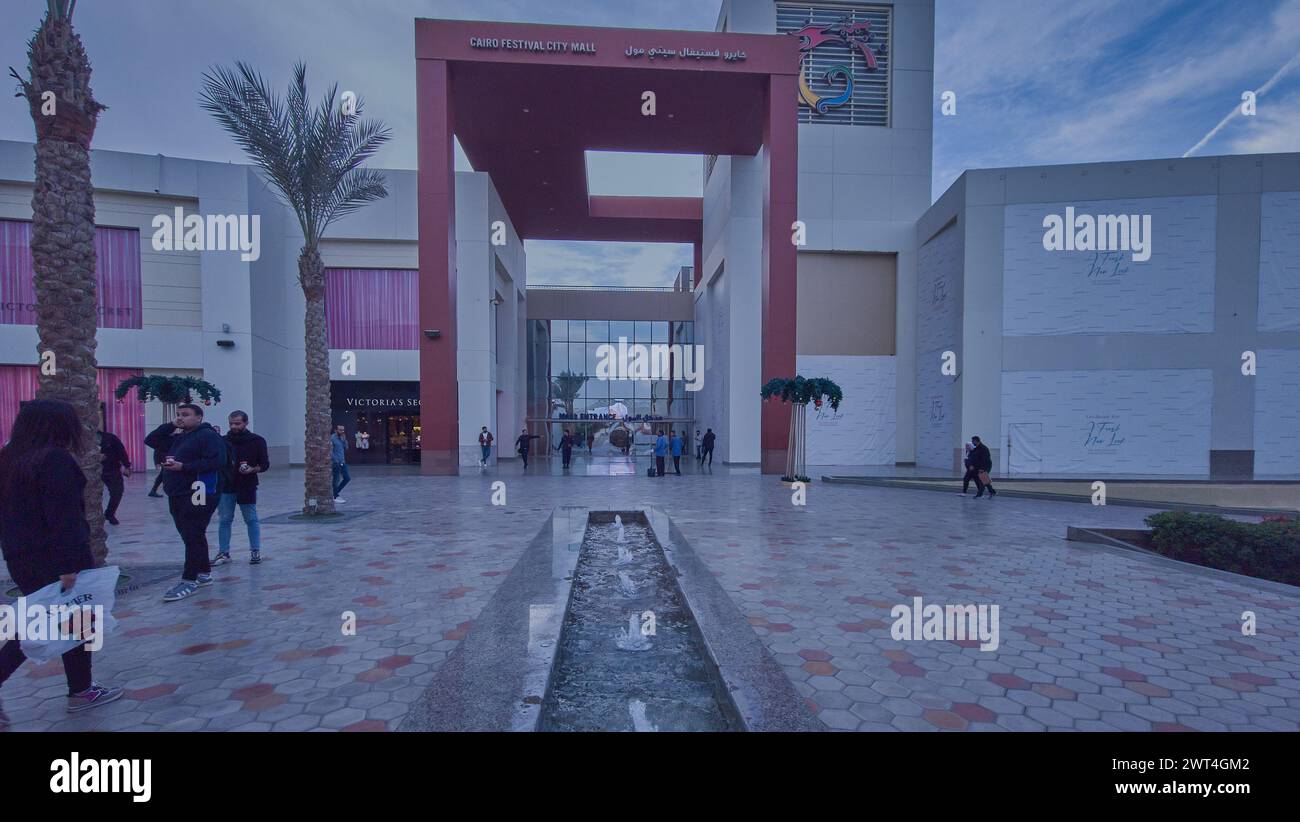 Cairo festival city mall food court in New Cairo , Egypt daylight ...
