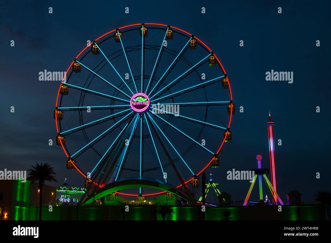 The beautiful ferris wheel at Paradise Pier in Biloxi, MS - March 11 ...