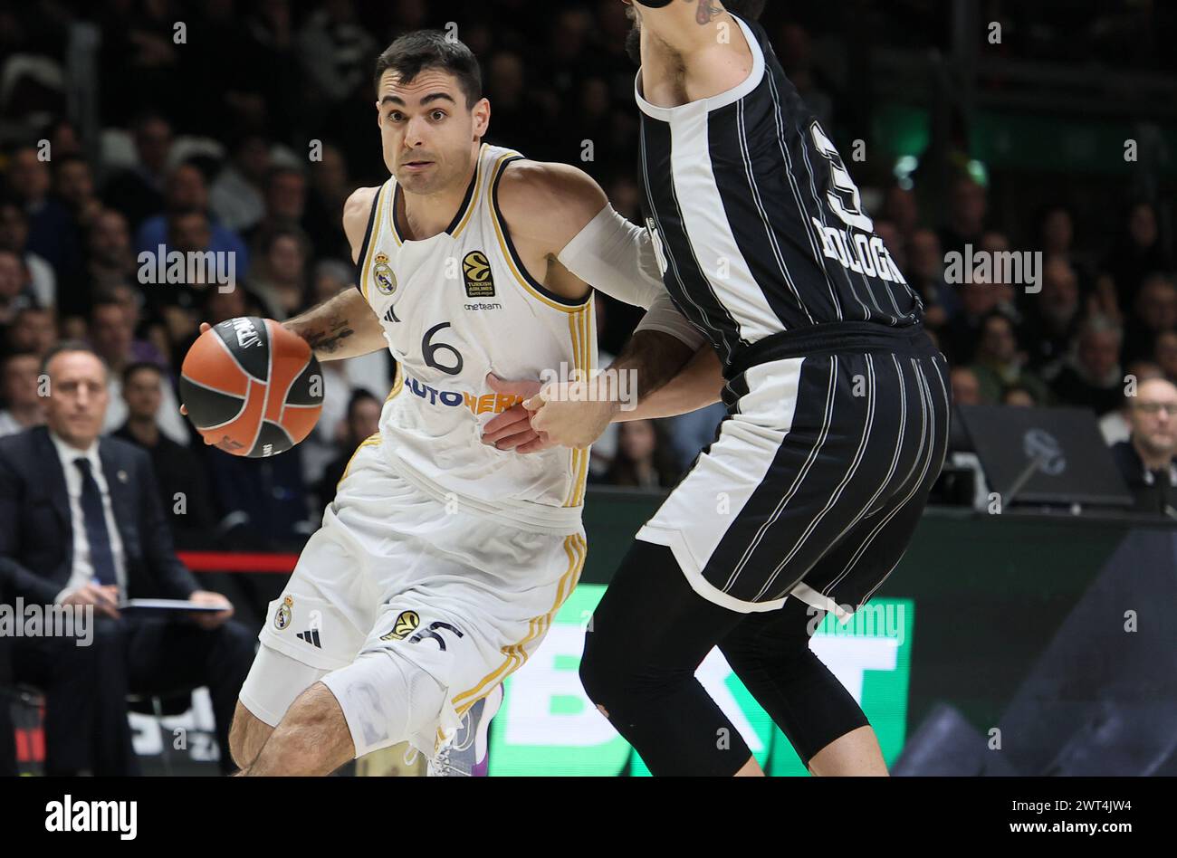 Bologna, Italy. 15th Mar, 2024. Alberto Abalde (Real Madrid) during the ...