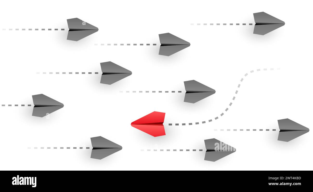 Think different - individuality concept. Individual and unique leader ...