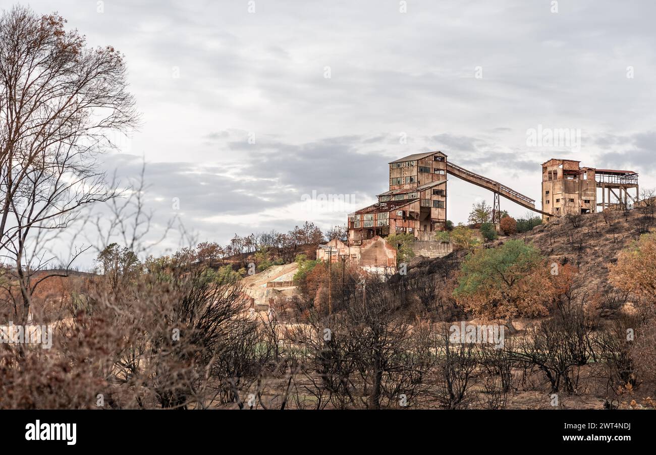 Abandoned zinc mines near to Kirki village North Evros Greece ...