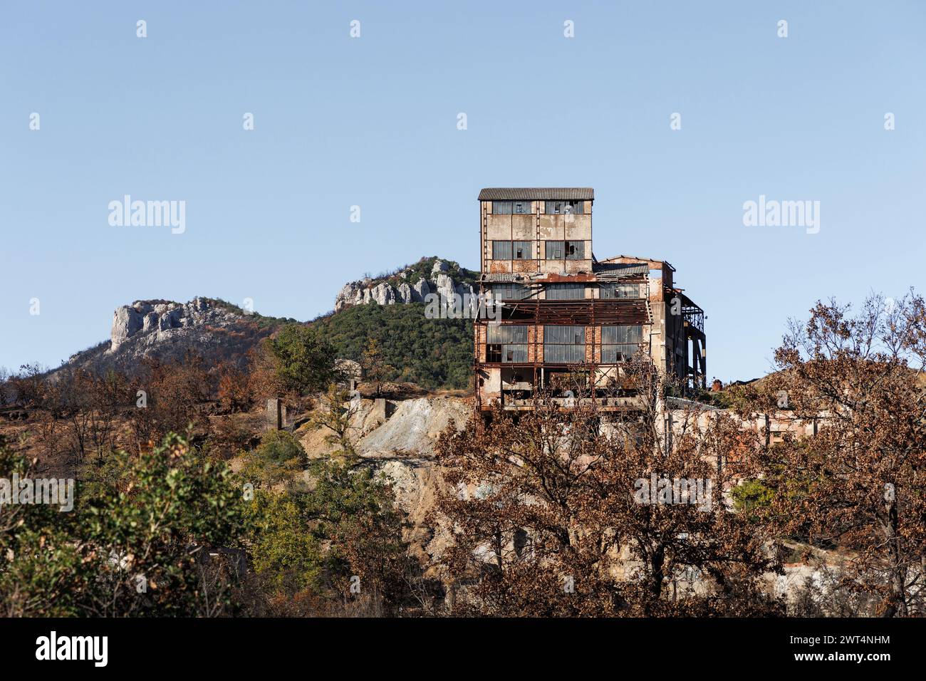 Abandoned zinc mines near to Kirki village North Evros Greece ...