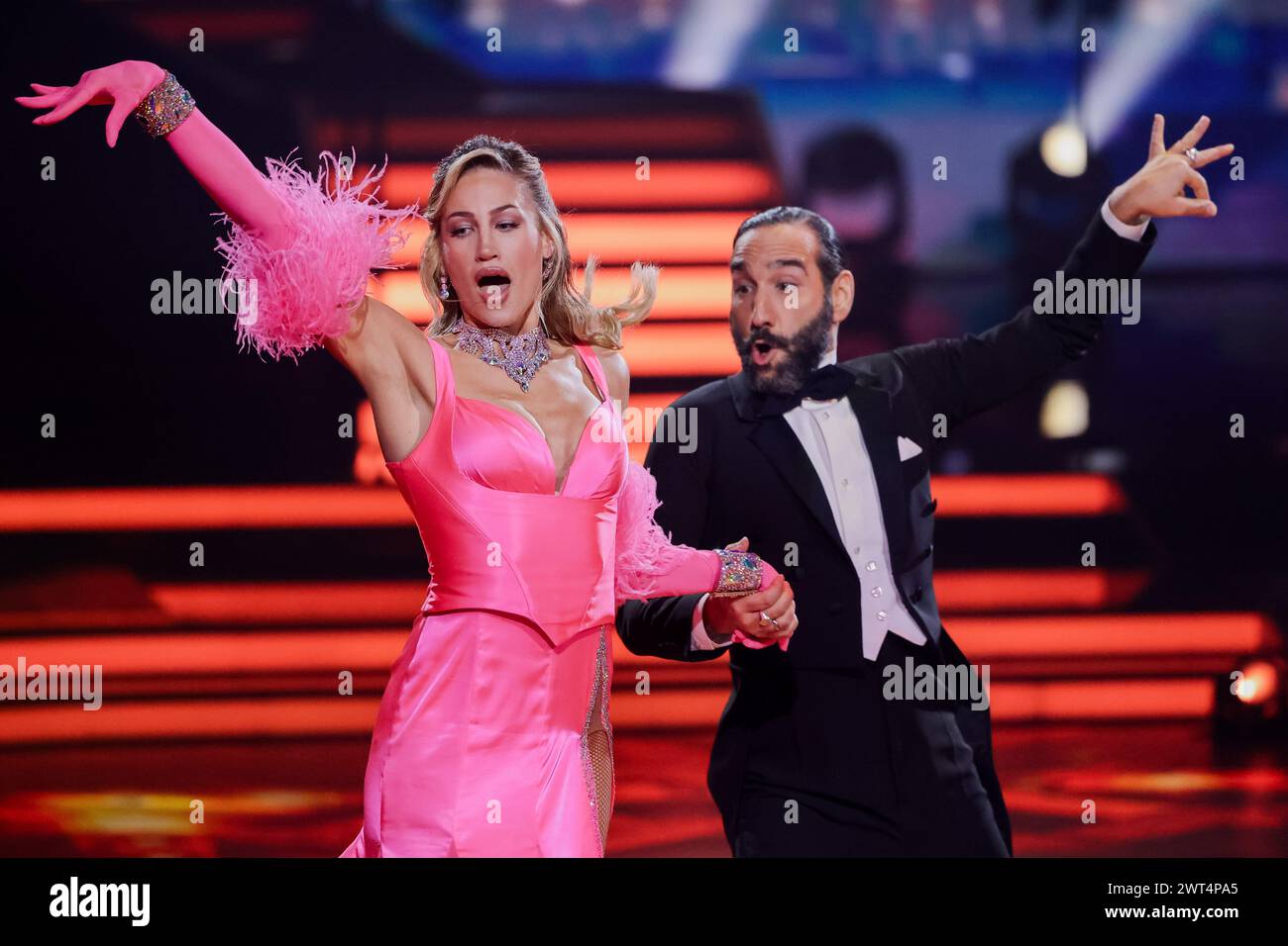 Cologne, Germany. 15th Mar, 2024. Lulu, singer, and Massimo Sinato ...