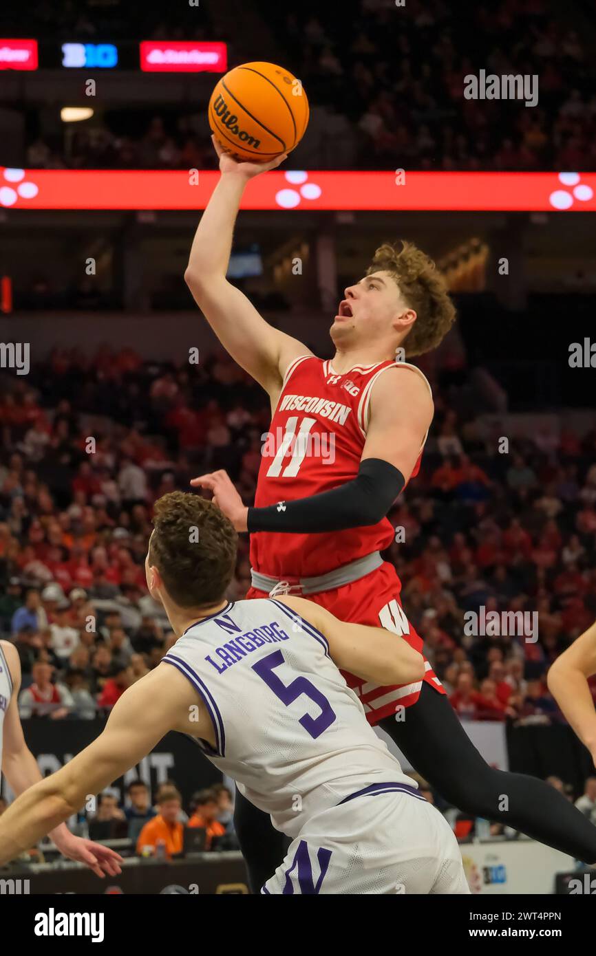 Minneapolis, Minnesota, USA. 15th Mar, 2024. Wisconsin Badgers guard ...