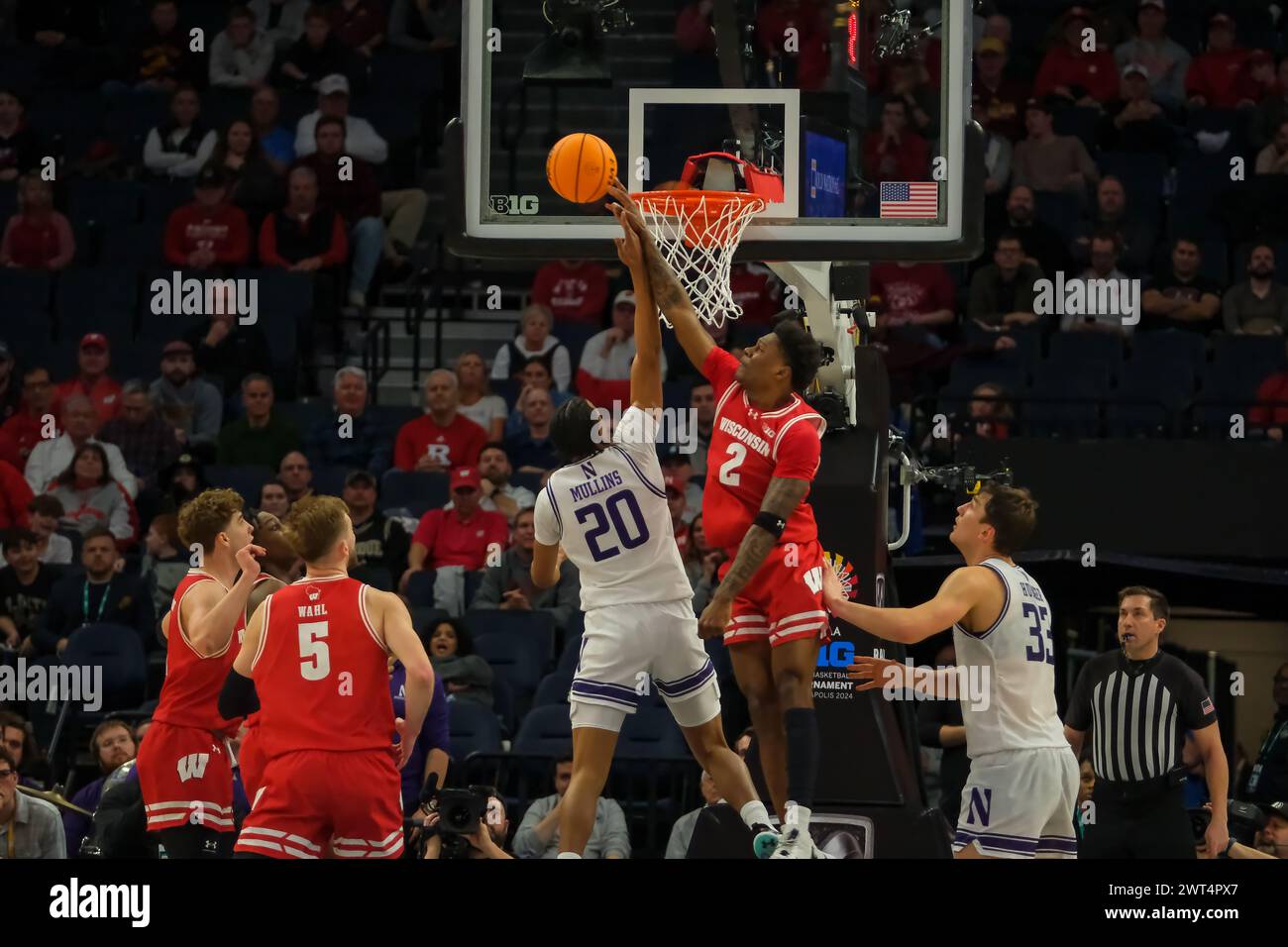 Minneapolis, Minnesota, USA. 15th Mar, 2024. Wisconsin Badgers guard AJ ...