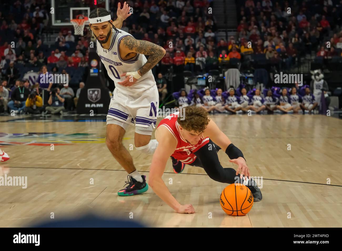 Minneapolis, Minnesota, USA. 15th Mar, 2024. Wisconsin Badgers guard ...