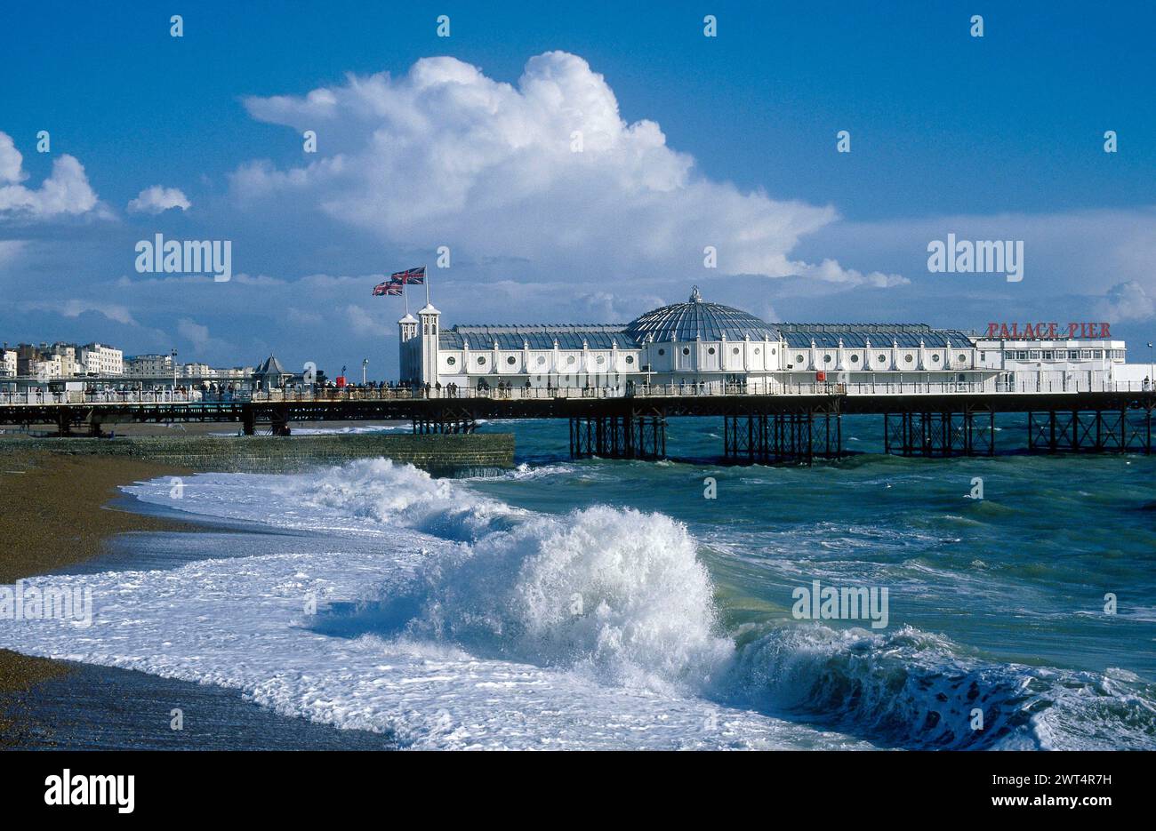 Brighton West Pier seen before being destroyed by fire in March 2003 ...