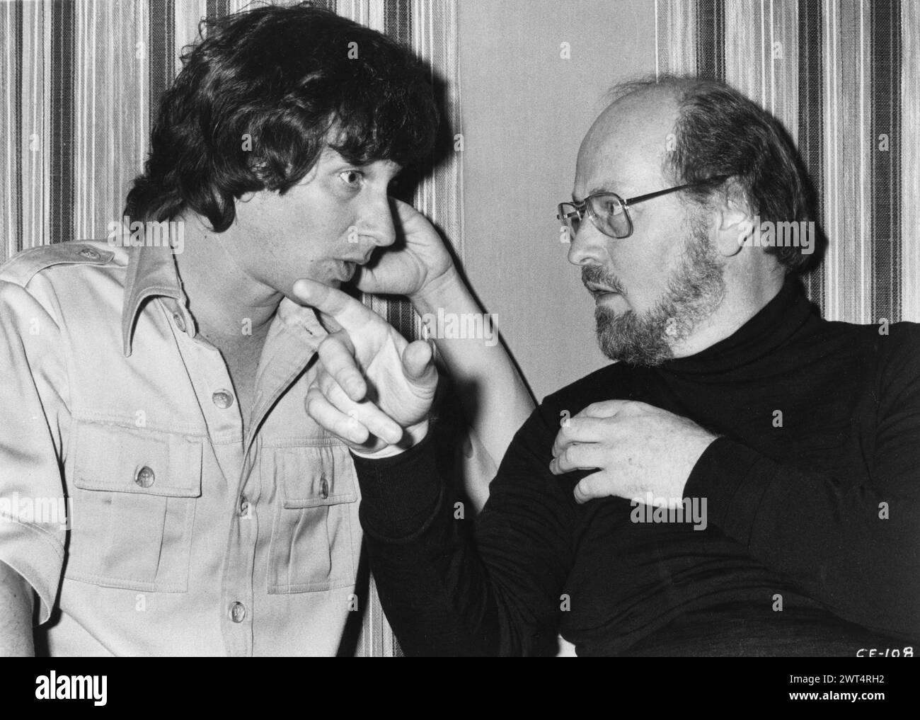Film Director STEVEN SPIELBERG discussing the music score with composer ...