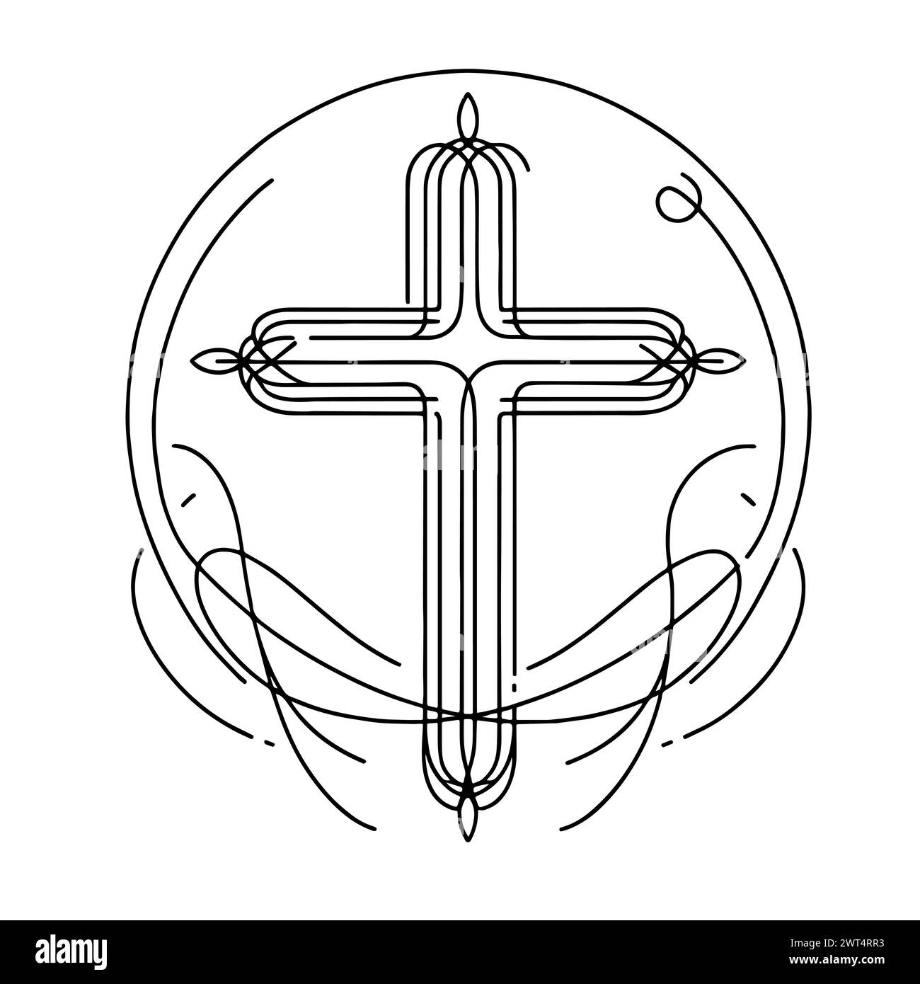 Christian cross drawing hi-res stock photography and images - Alamy