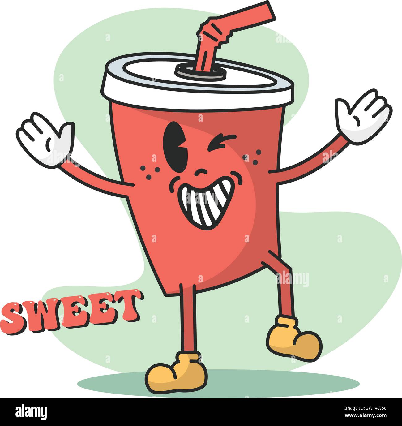 Soda 70s groovy retro Cut Out Stock Images & Pictures - Alamy