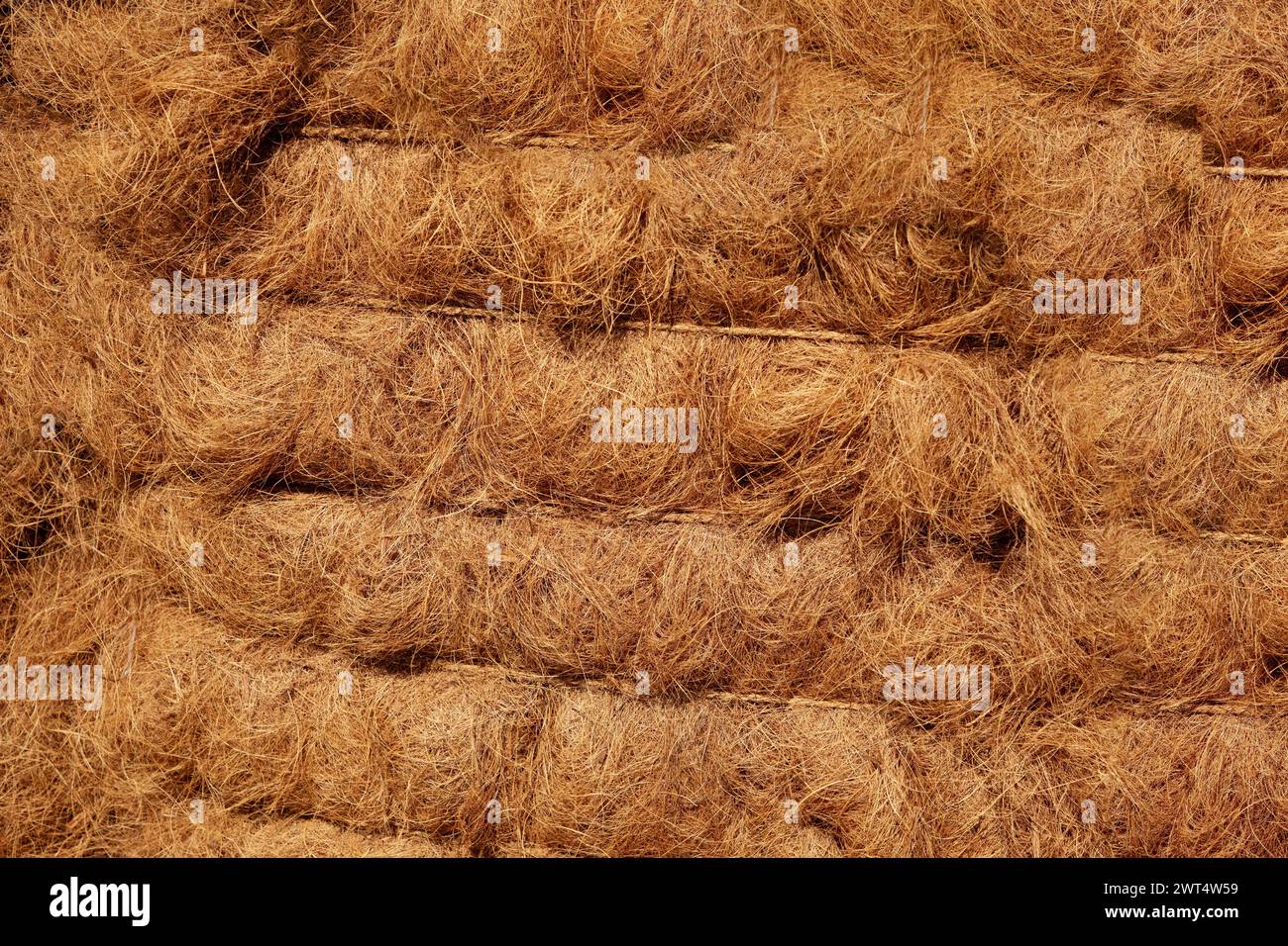 Three stages of coconut coir rope making with traditional process ...