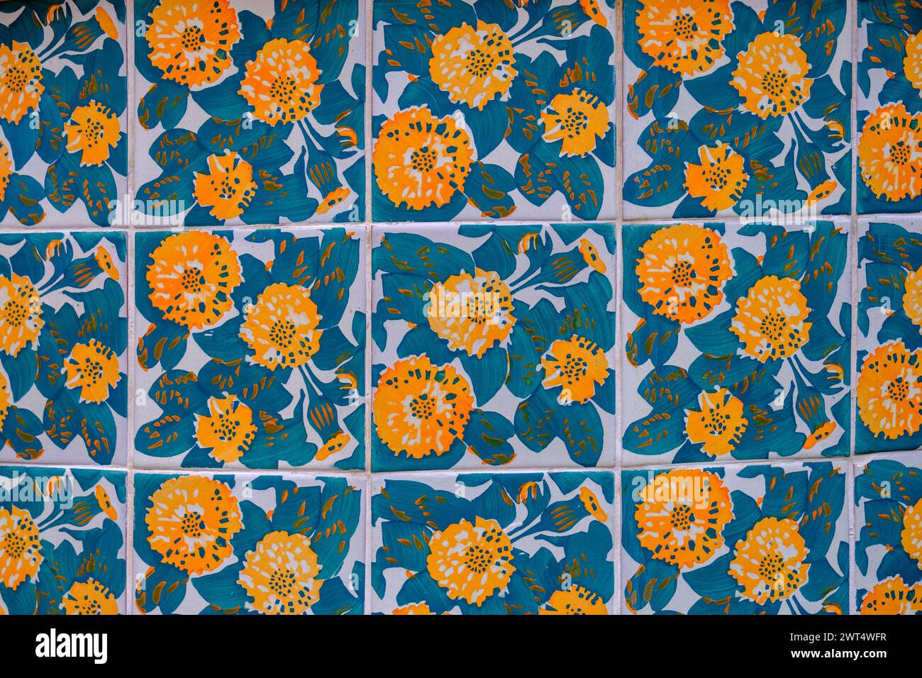 Detail of Casa Vicens mosaics, tiles, modernist architecture building ...