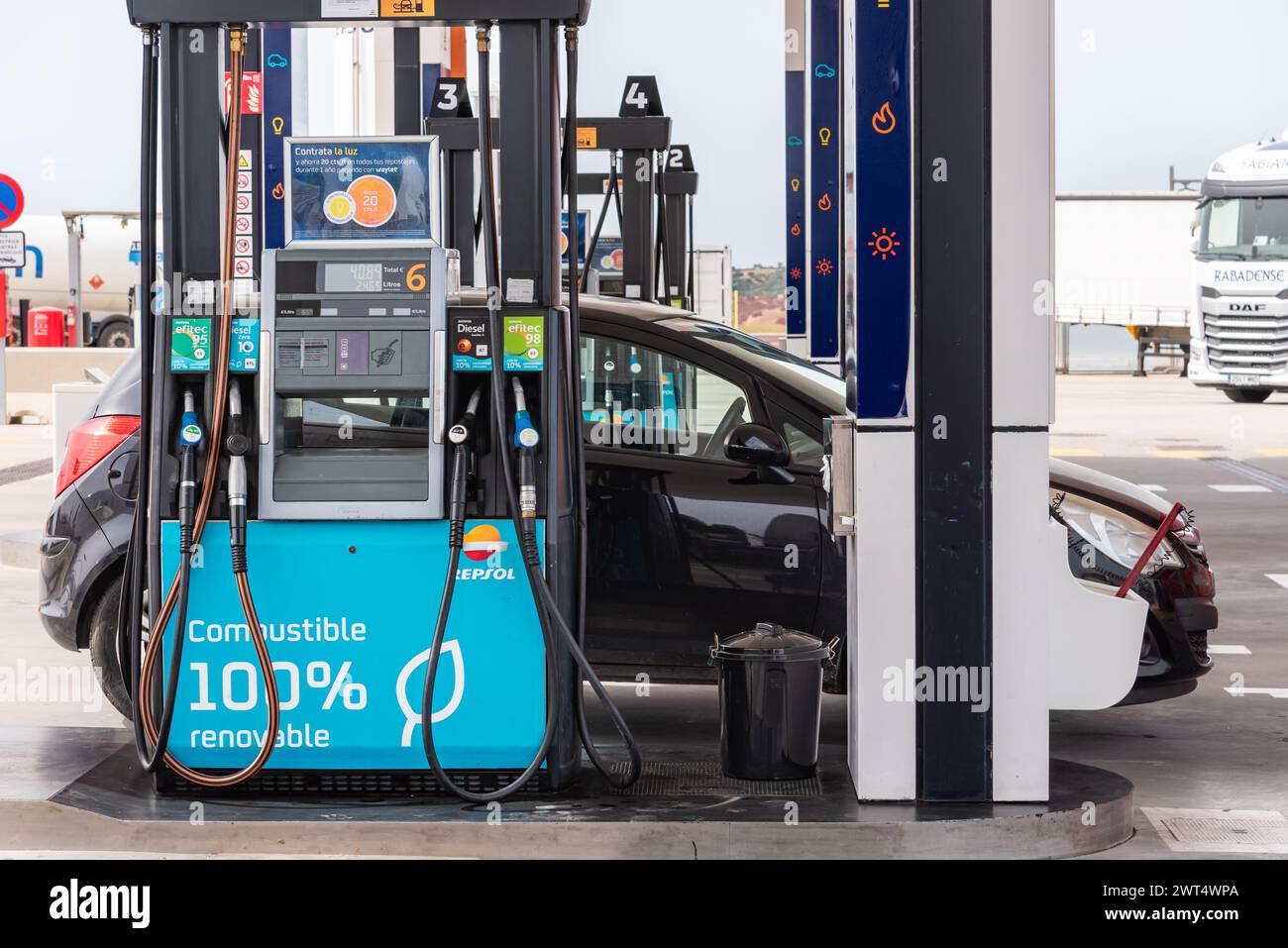 3/13/2024, Jerez de la Frontera, Cadiz; Dispensing devices at a Repsol ...