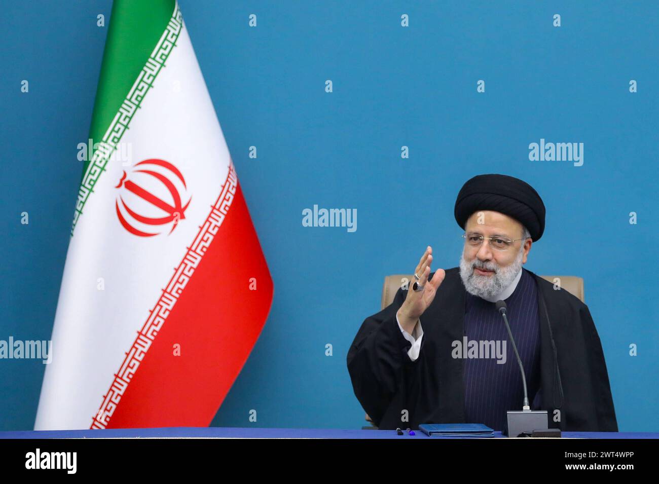 Iranian President Ebrahim Raisi during cordial meeting with media ...