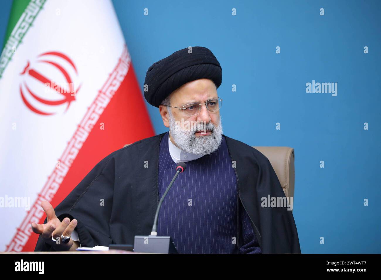 Iranian President Ebrahim Raisi during cordial meeting with media ...